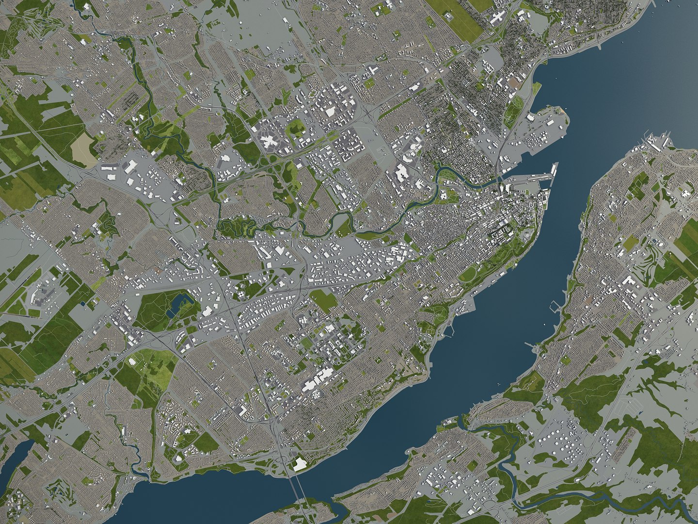 3D City Quebec Surrounding - - TurboSquid 1406771