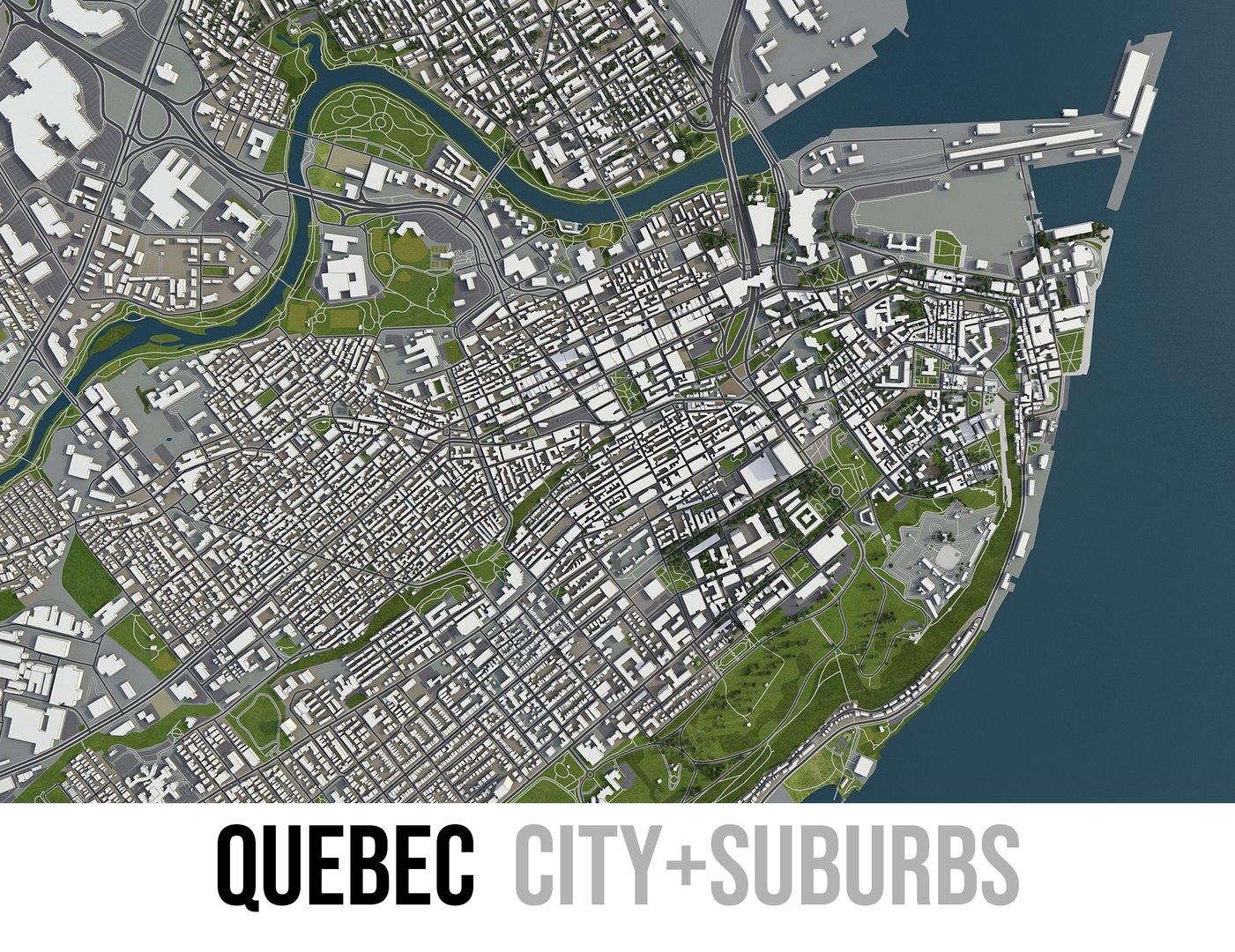 3D City Quebec Surrounding - - TurboSquid 1406771