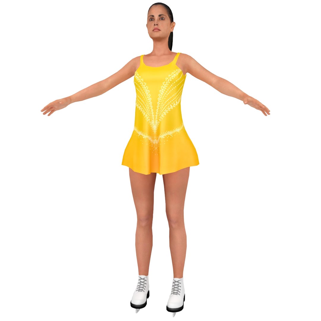 3D male female figure skater model - TurboSquid 1312449