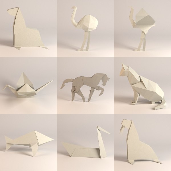 3ds origami swan