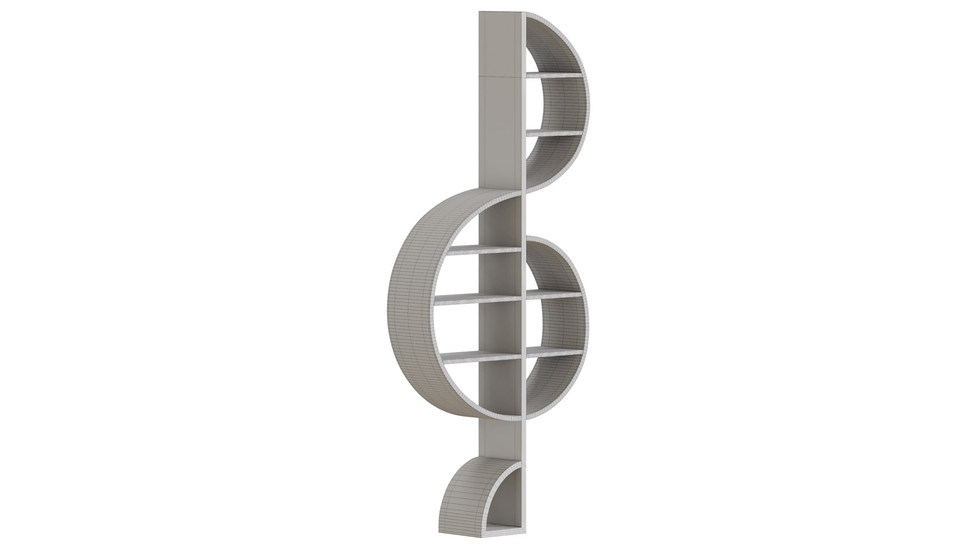 Musical Note Bookshelf 3D Model - TurboSquid 2228993