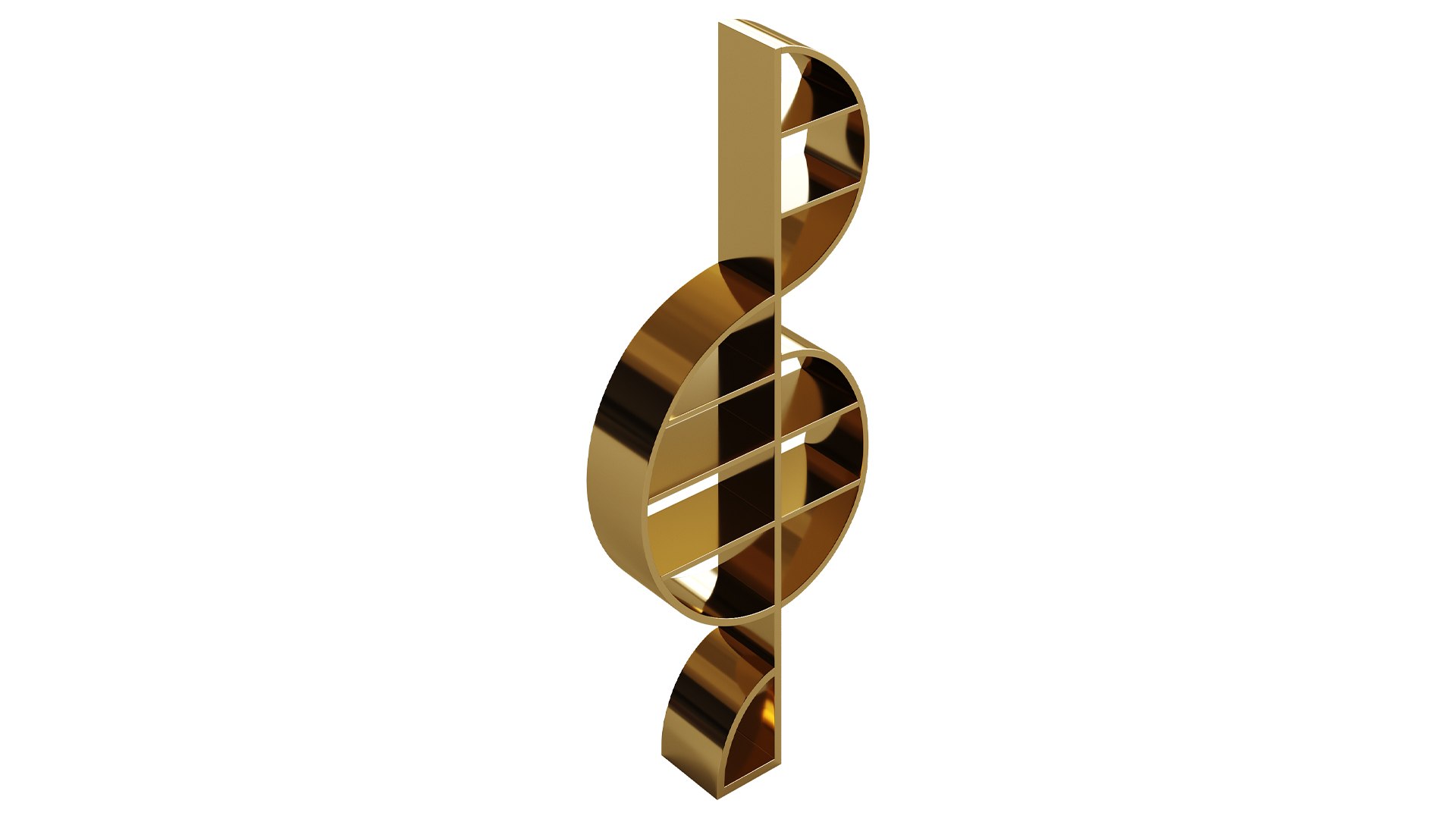 Musical Note Bookshelf 3D Model - TurboSquid 2228993