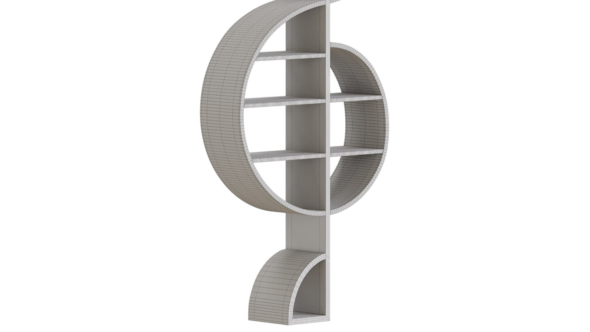 Musical Note Bookshelf 3D Model - TurboSquid 2228993