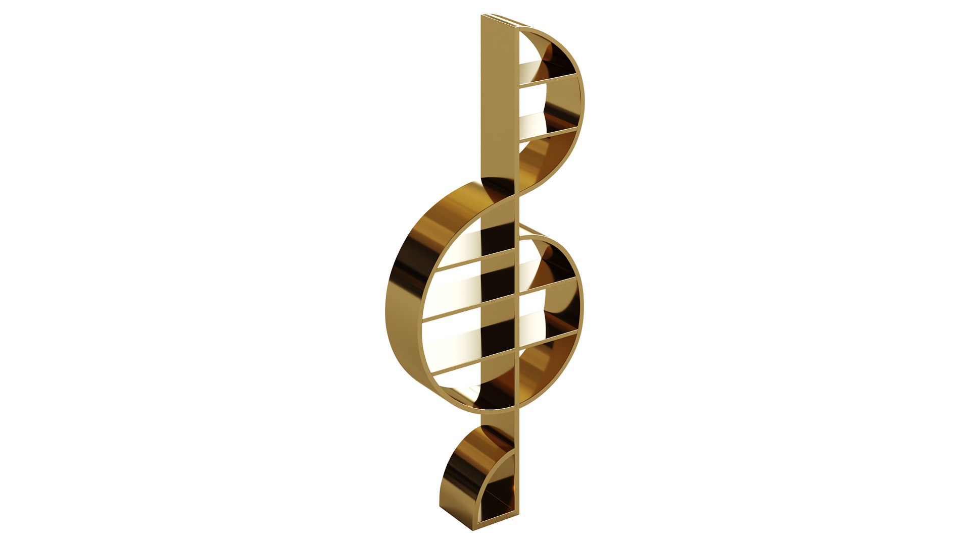 Musical Note Bookshelf 3D Model - TurboSquid 2228993