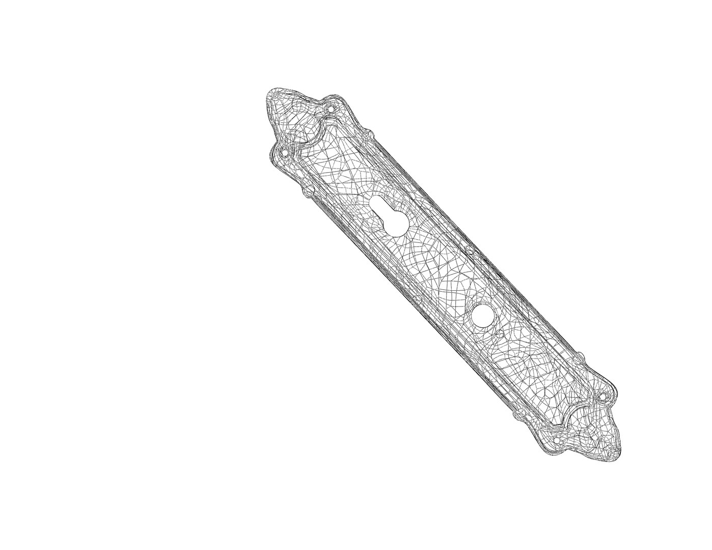 3D Door Handle - Mortise Model - TurboSquid 1881718