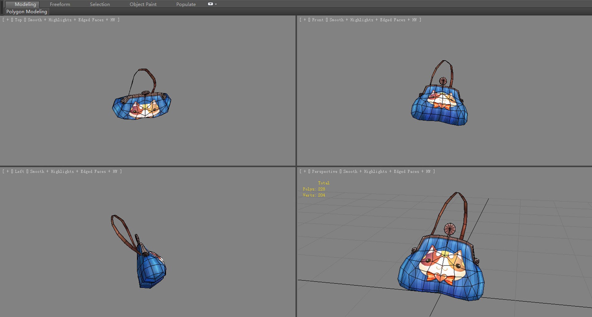 3D cartoon crossbody bag for girl Low-poly 3D model - TurboSquid 1954767