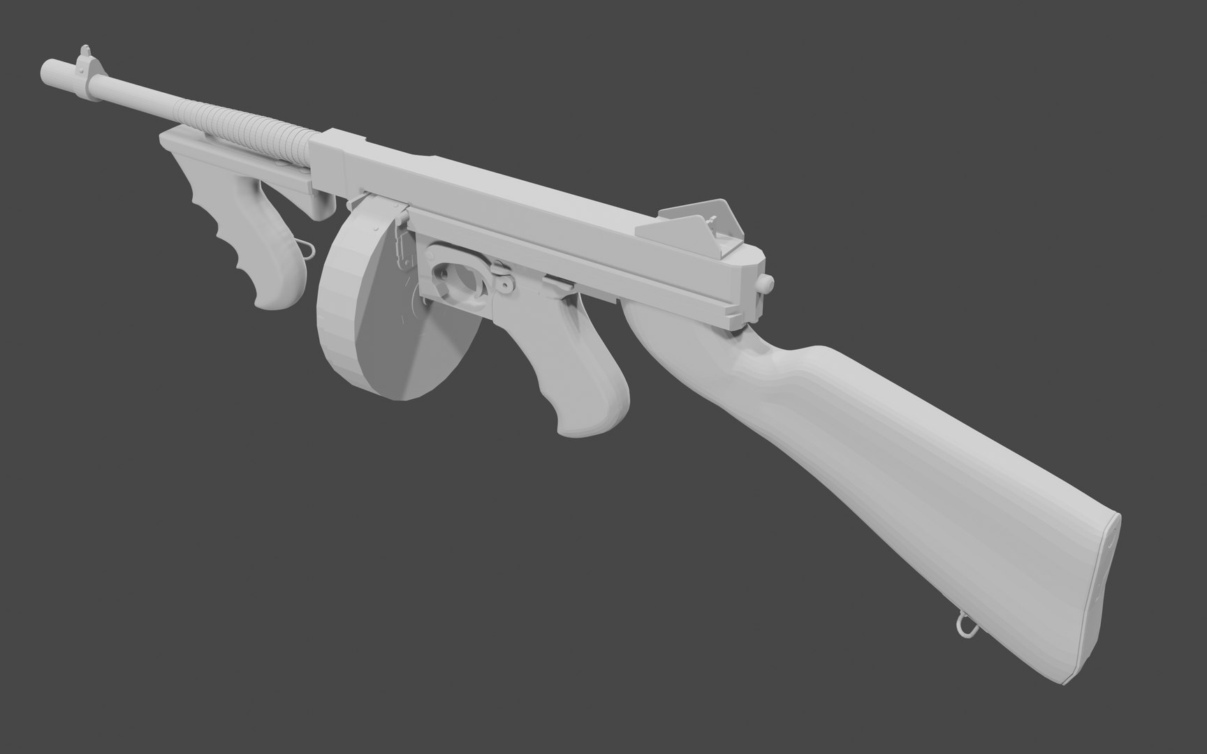 M1A1 Thompson Submachine Gun 3D Model - TurboSquid 2370846