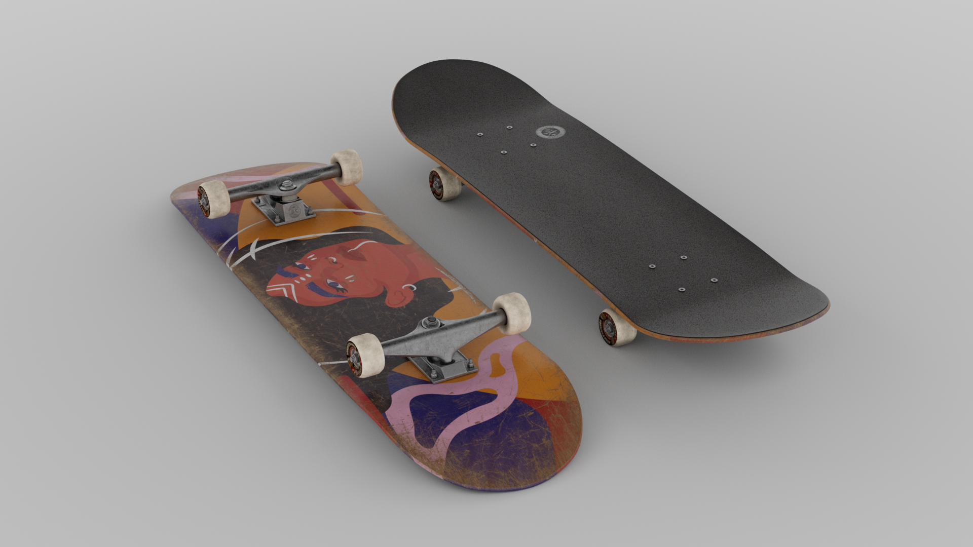 Skateboard Custom 3D Model - TurboSquid 2095918