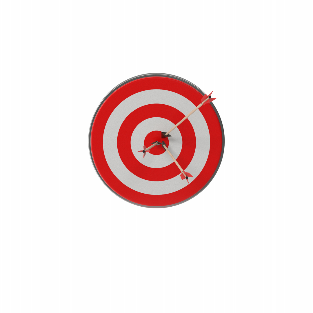 Arrows Hitting Target 3D Model - TurboSquid 2220904