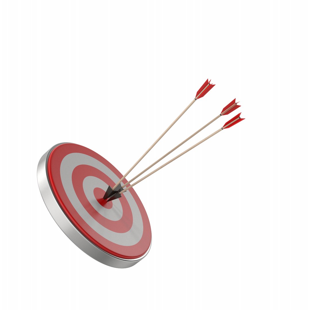Arrows Hitting Target 3D Model - TurboSquid 2220904