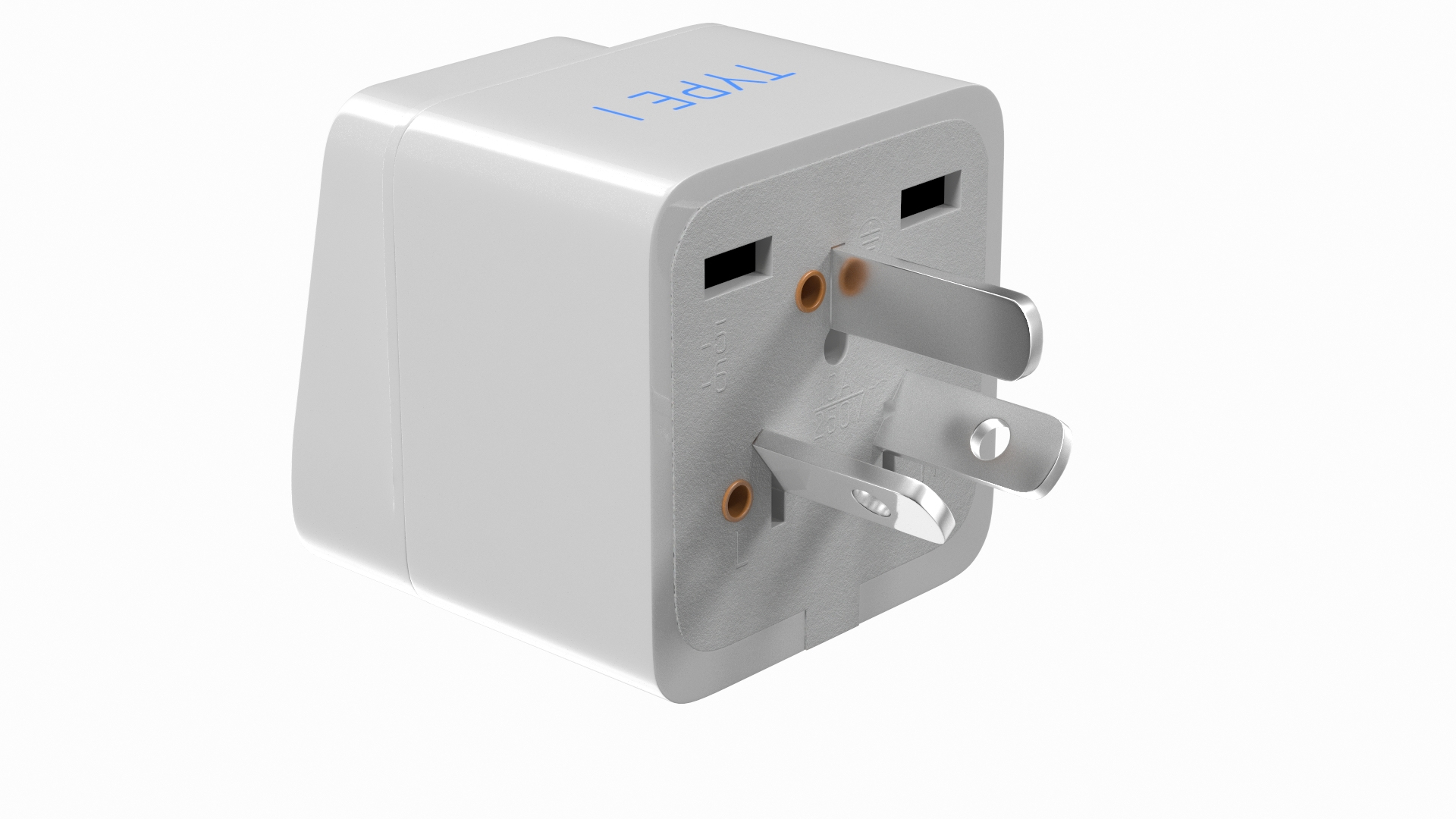 Electrical Plug Type I Adapter White 3D - TurboSquid 1842347