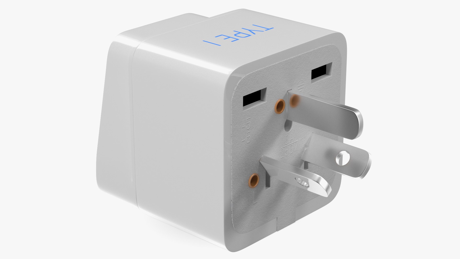 Electrical Plug Type I Adapter White 3D - TurboSquid 1842347