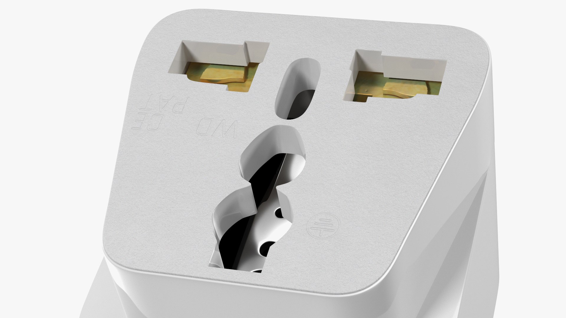 Electrical Plug Type I Adapter White 3D - TurboSquid 1842347