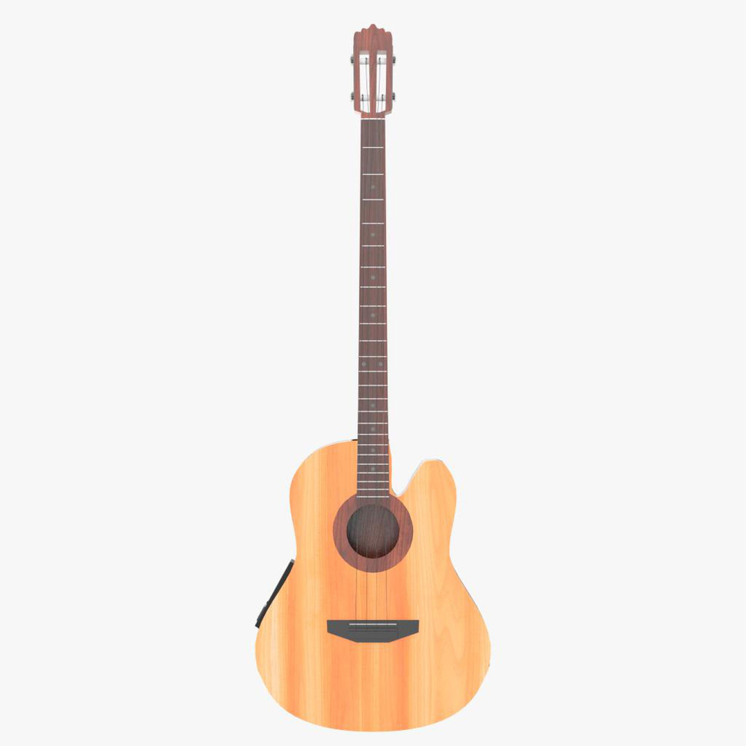 Acoustic Bass Guitar 3D Model - TurboSquid 1196343