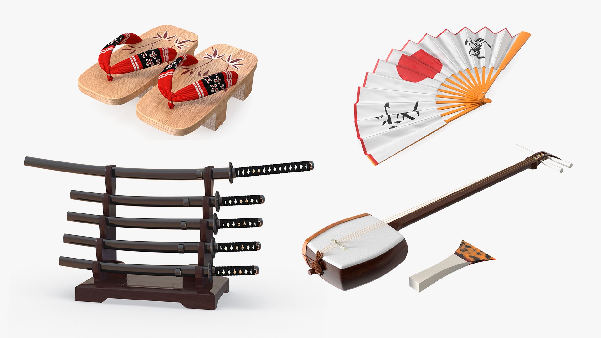3D Traditional Japanese Accessories Collection 2 - TurboSquid 2083008