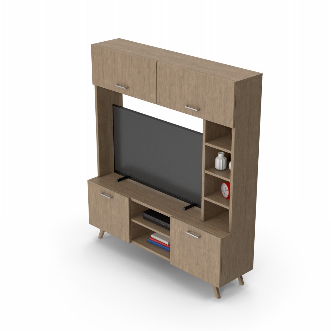 3D Model TV Unit Set - TurboSquid 2055645