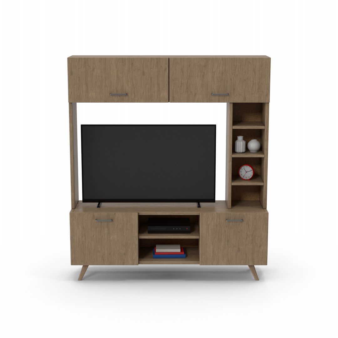 3D Model TV Unit Set - TurboSquid 2055645