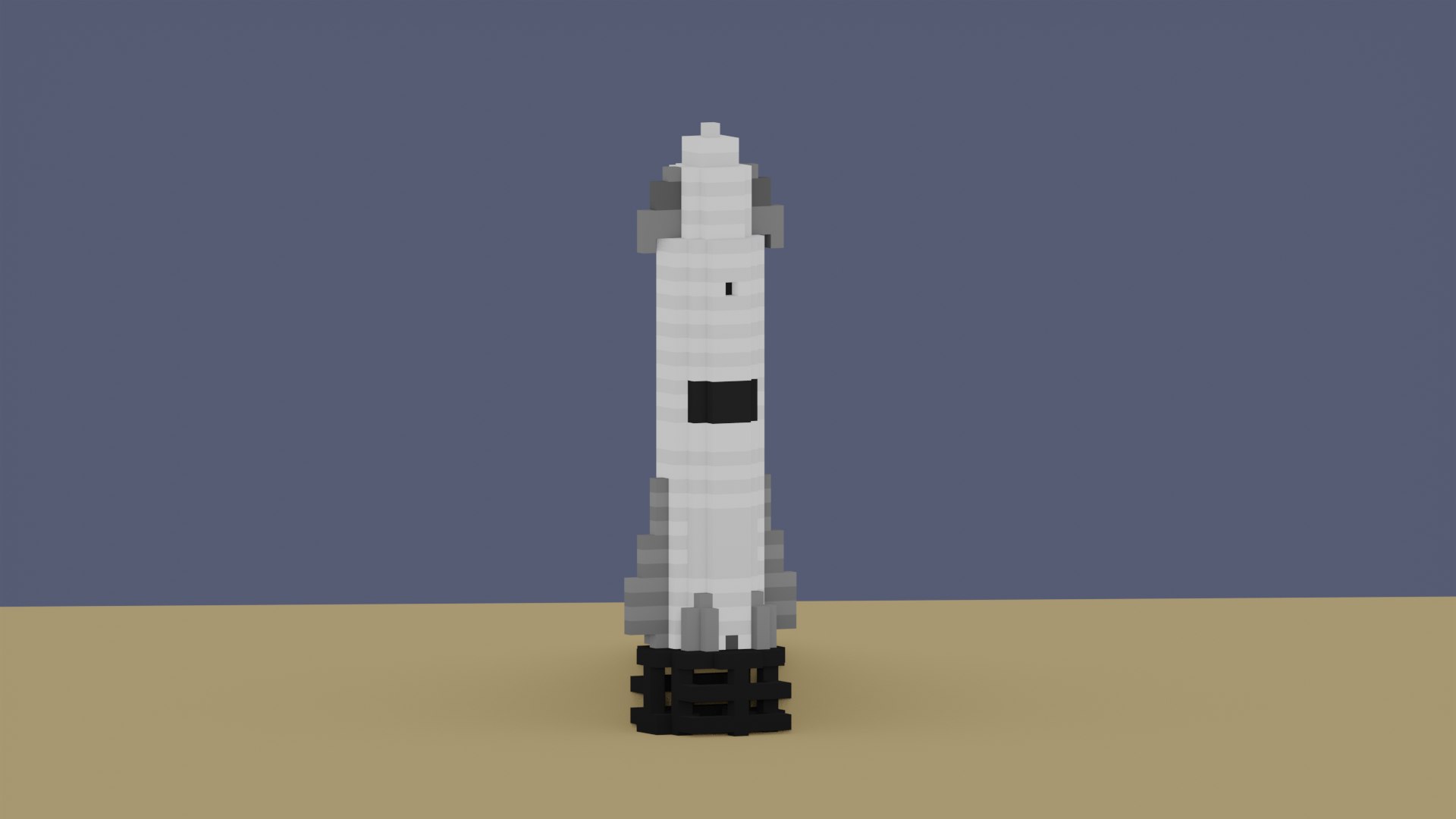 Spaceship Cartoon 8 Bit Stylized 3D - TurboSquid 1900928