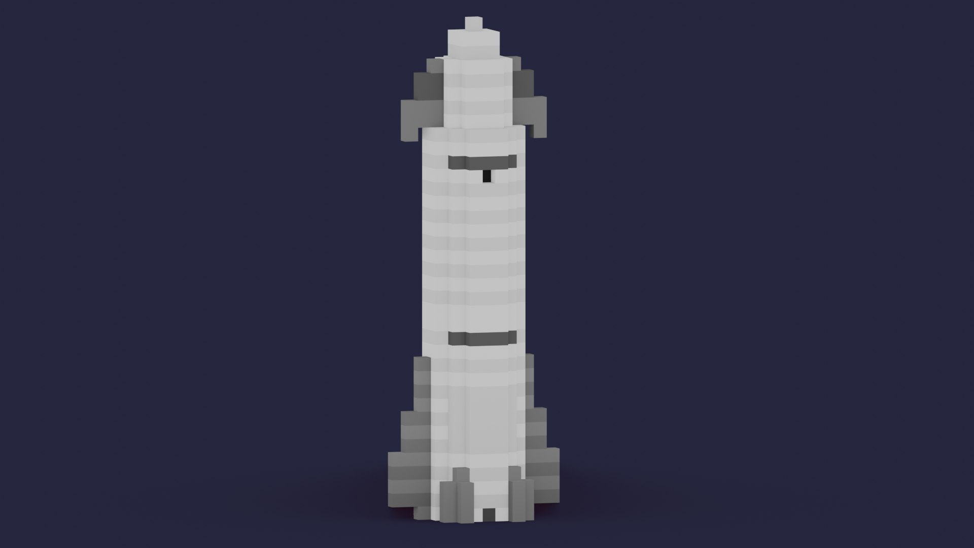 Spaceship Cartoon 8 Bit Stylized 3D - TurboSquid 1900928