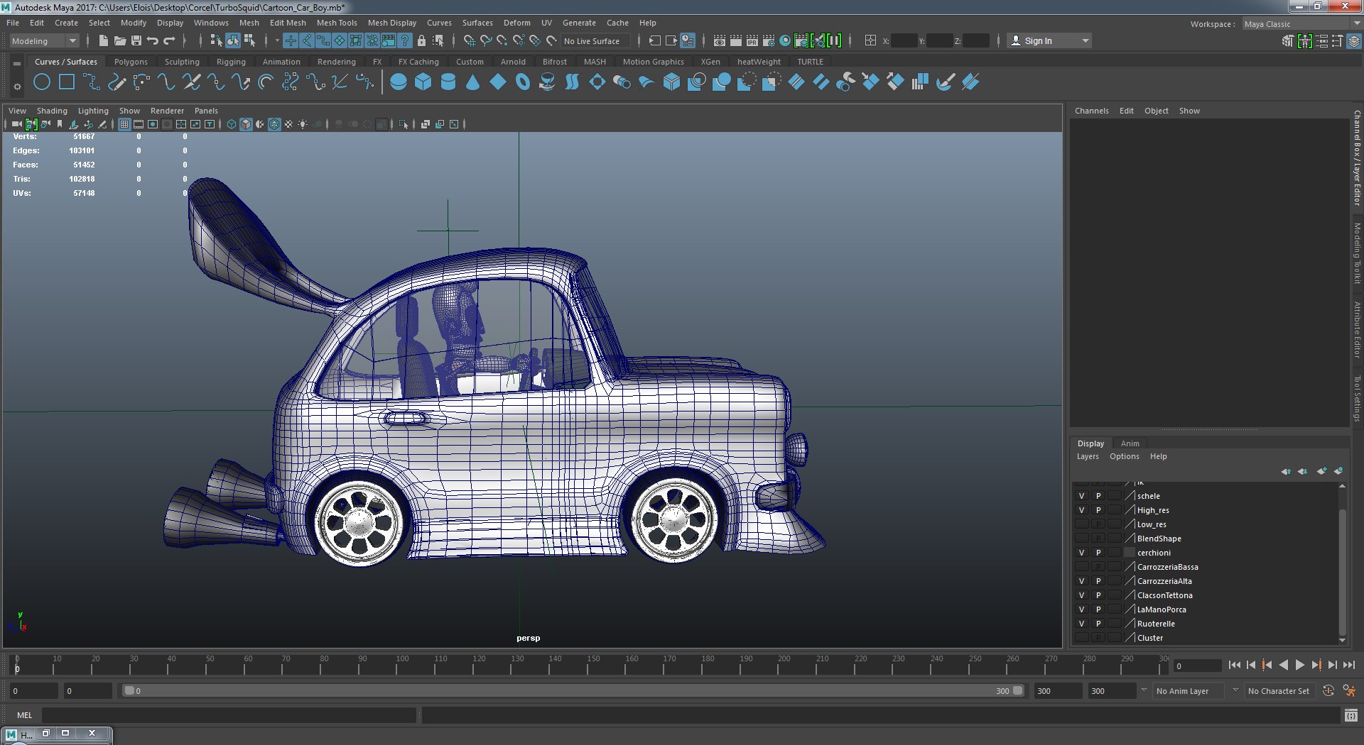 Cartoon Car Boy 3D Model - TurboSquid 1304725