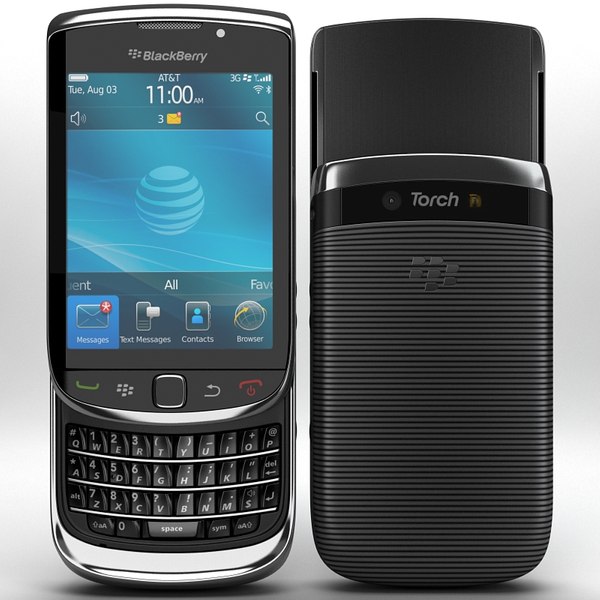 blackberry torch 9800 3d model