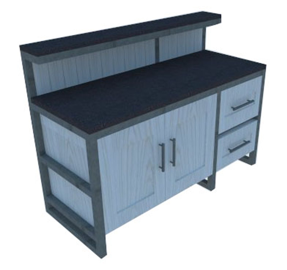 Industrial bar table model - TurboSquid 1610262