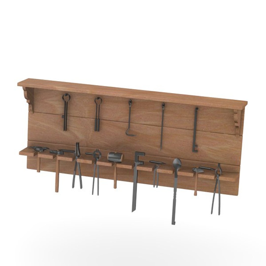 3d shelf smithy equipment model