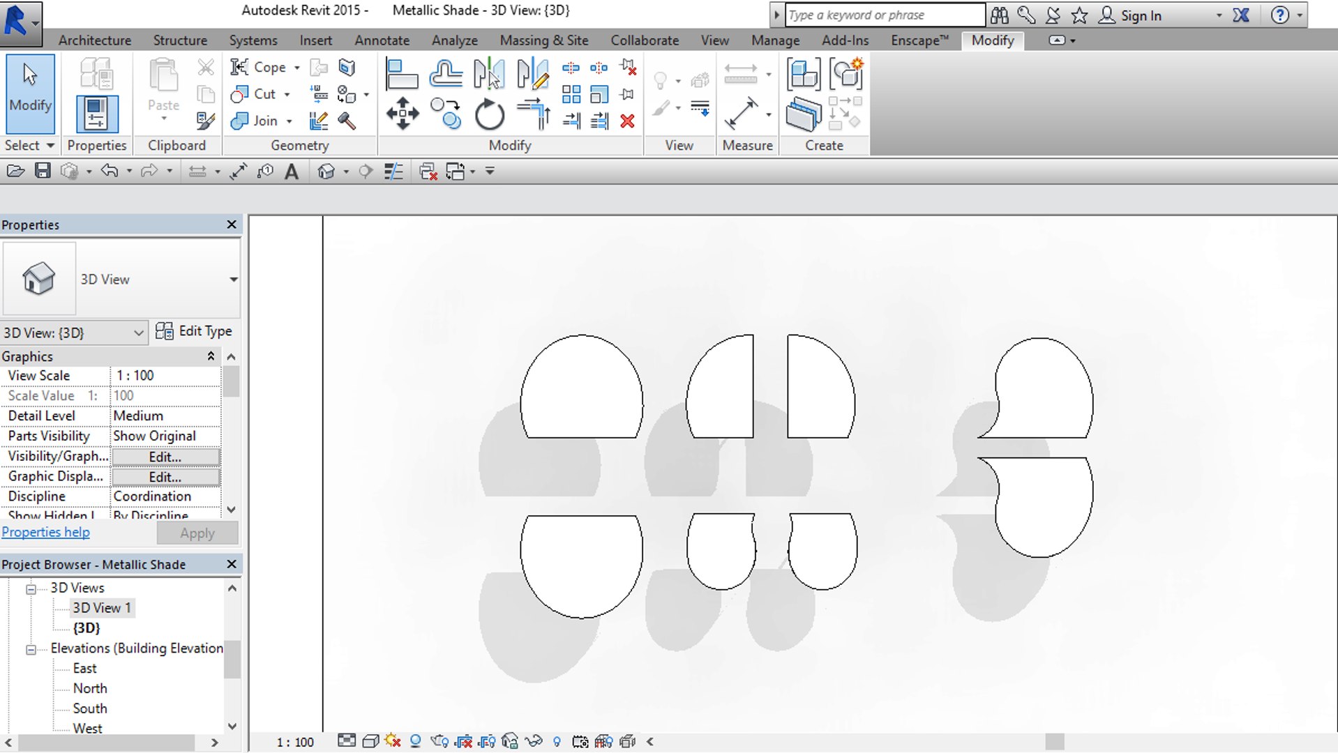 3D Revit Modern Shade - TurboSquid 1444327