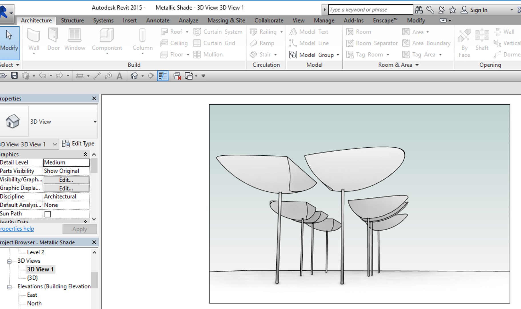 3D Revit Modern Shade - TurboSquid 1444327