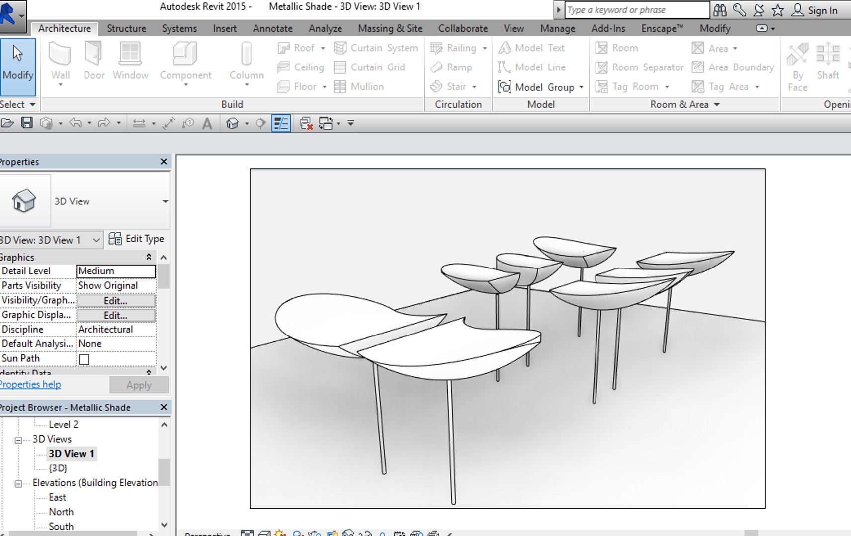 3D Revit Modern Shade - TurboSquid 1444327