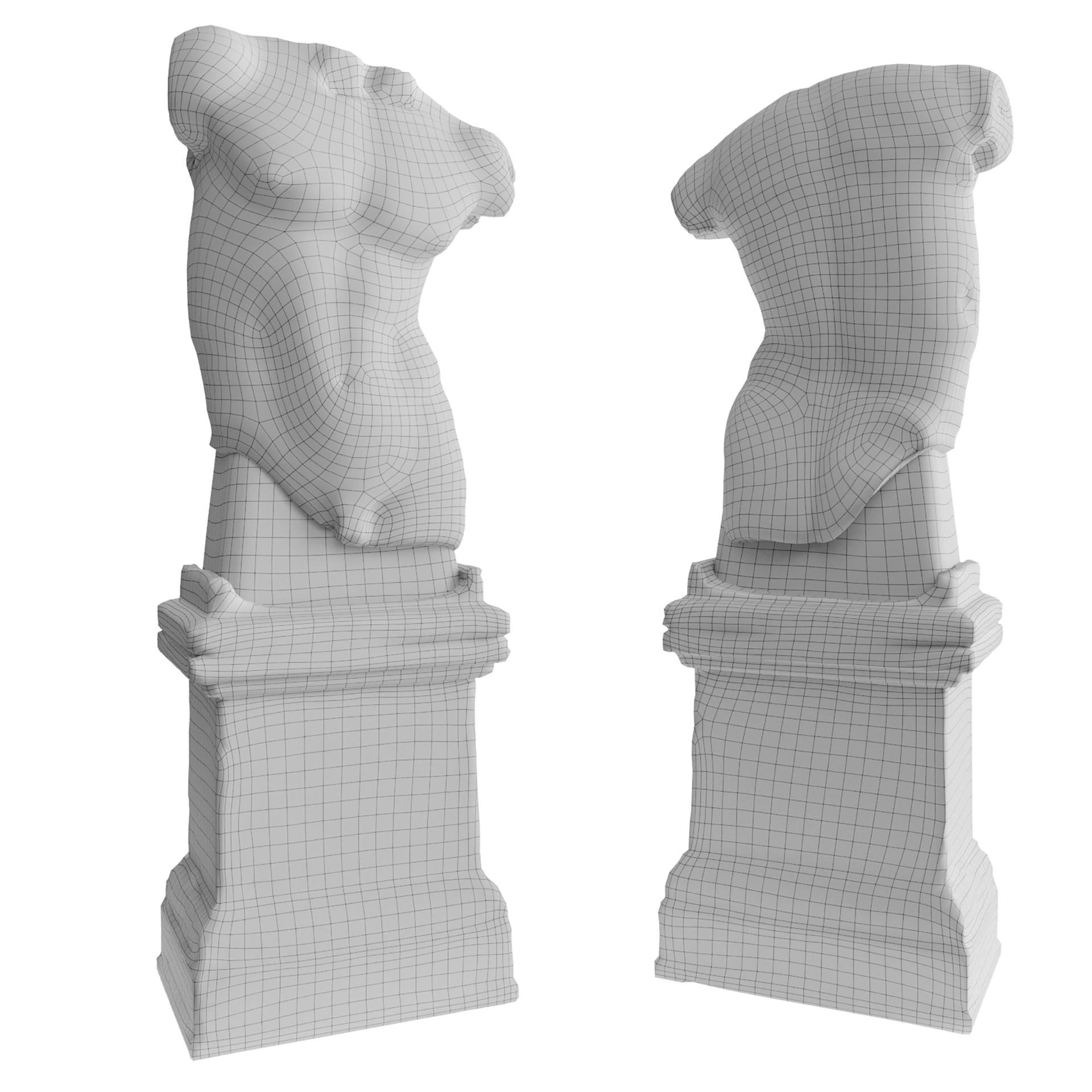 Roman man torso with pedestal 3D - TurboSquid 1945926