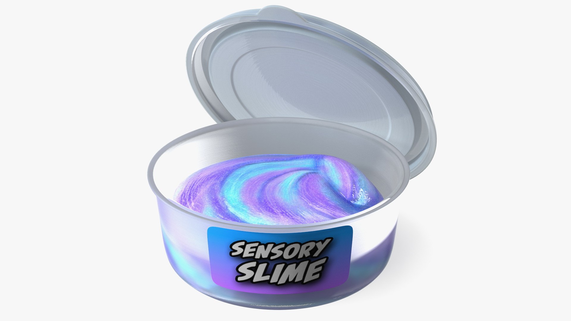 Sensory Blue Purple Slimes Pot 3D Model - TurboSquid 2115342