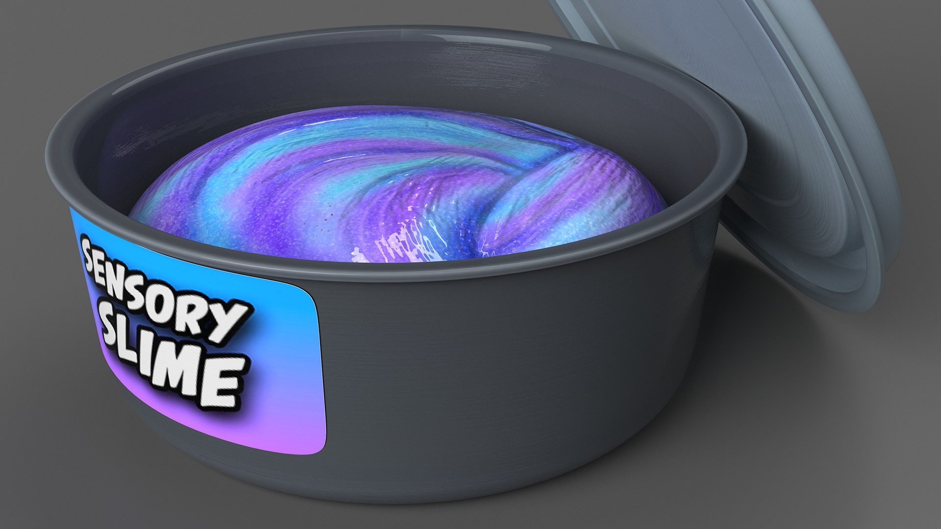 Sensory Blue Purple Slimes Pot 3D Model - TurboSquid 2115342