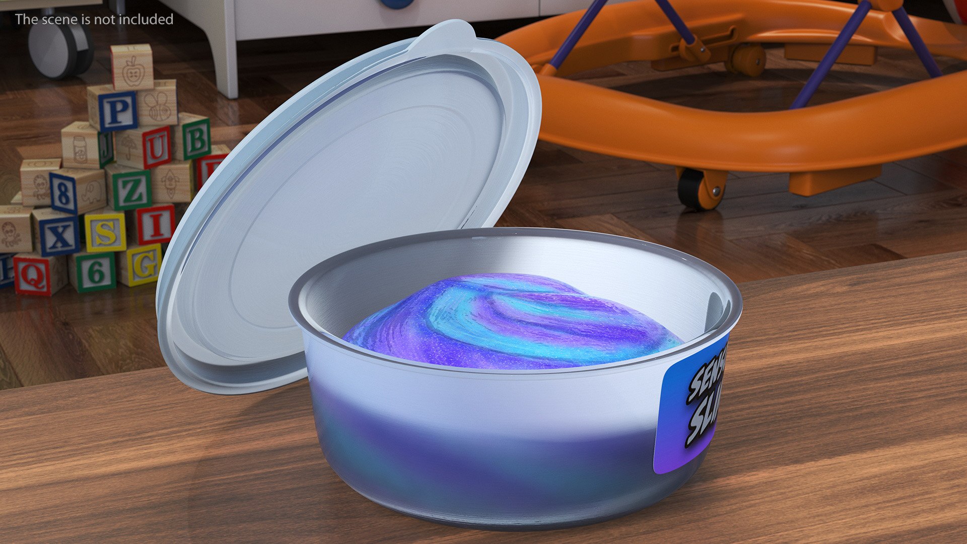 Sensory Blue Purple Slimes Pot 3D Model - TurboSquid 2115342