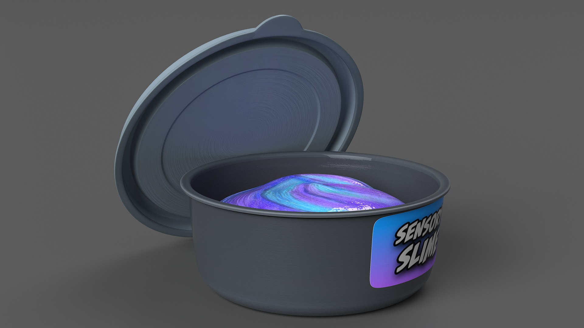 Sensory Blue Purple Slimes Pot 3D Model - TurboSquid 2115342