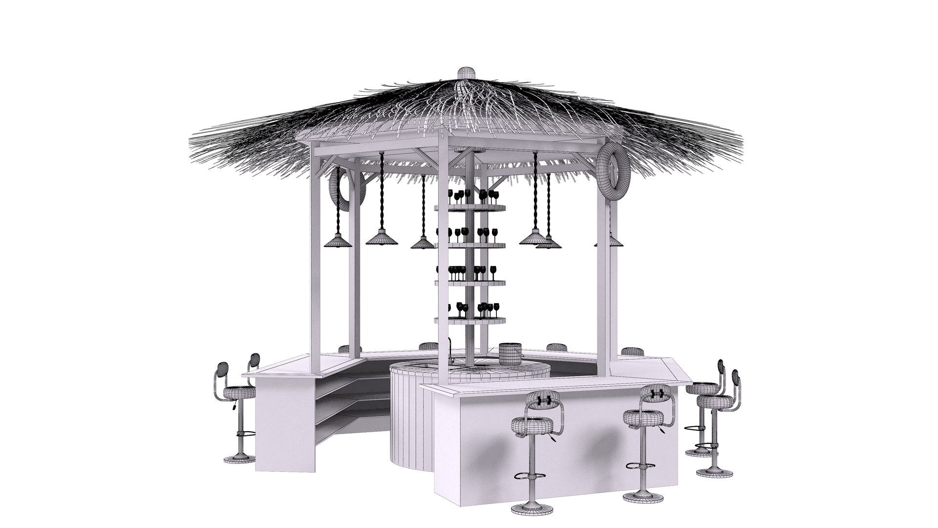 3D Model Tiki Bar - TurboSquid 1838201