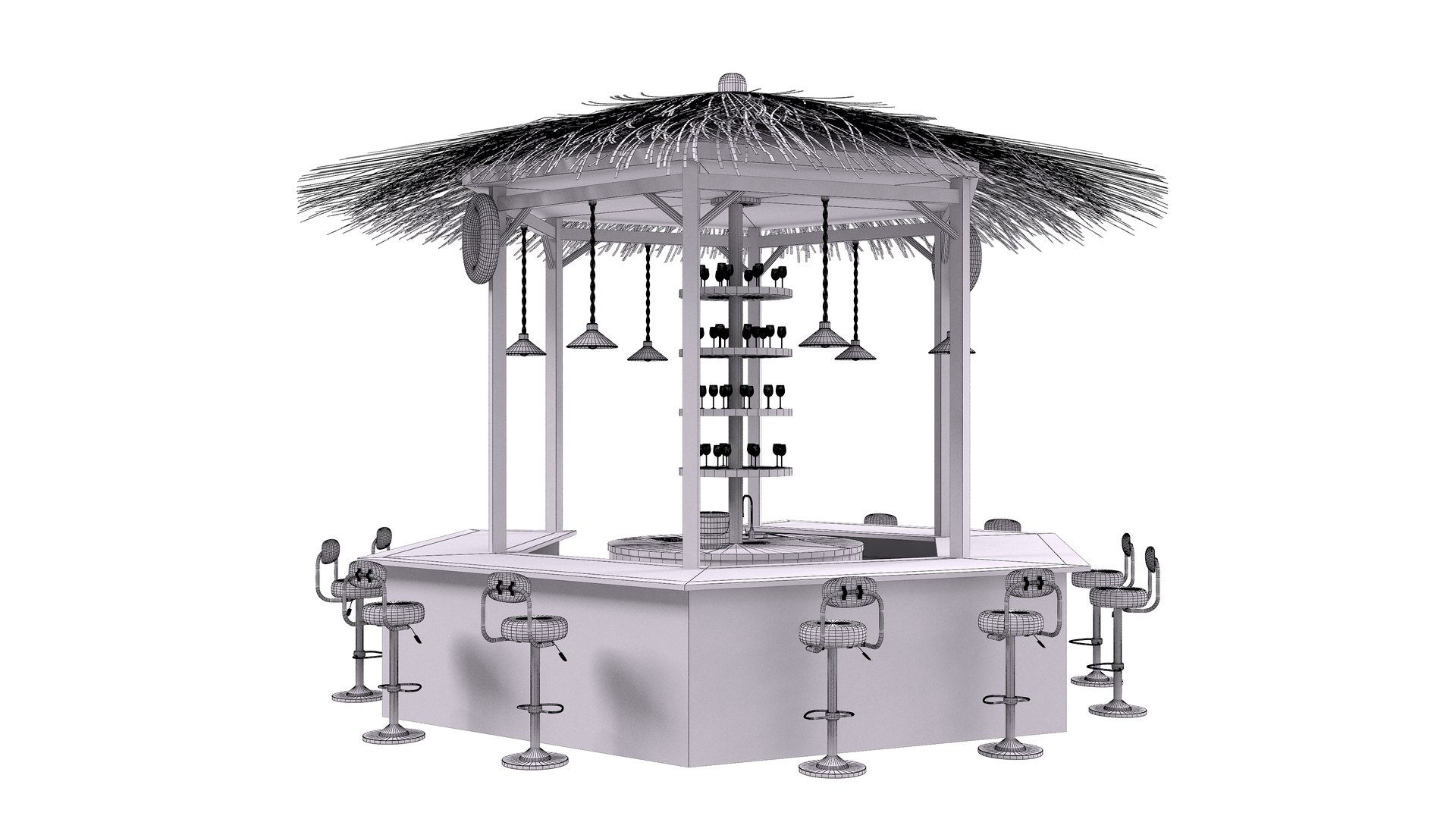 3D Model Tiki Bar - TurboSquid 1838201