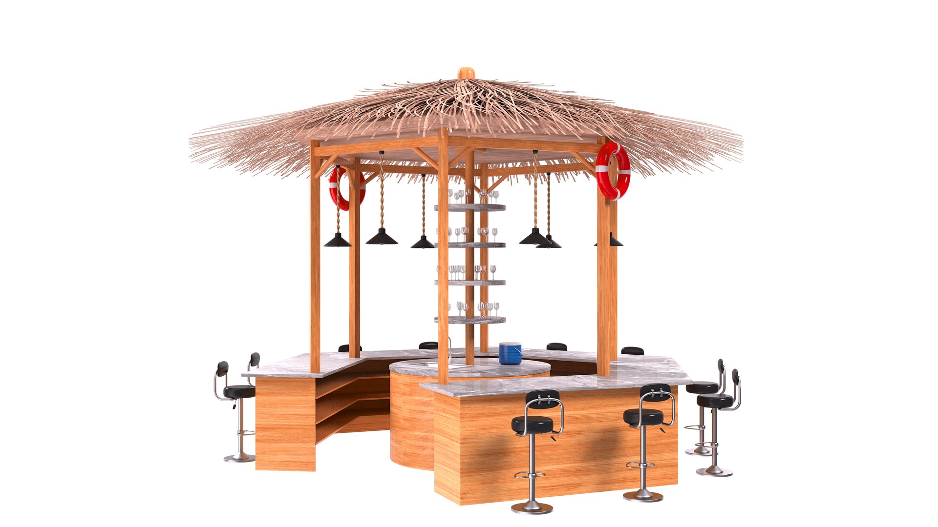 3D Model Tiki Bar - TurboSquid 1838201