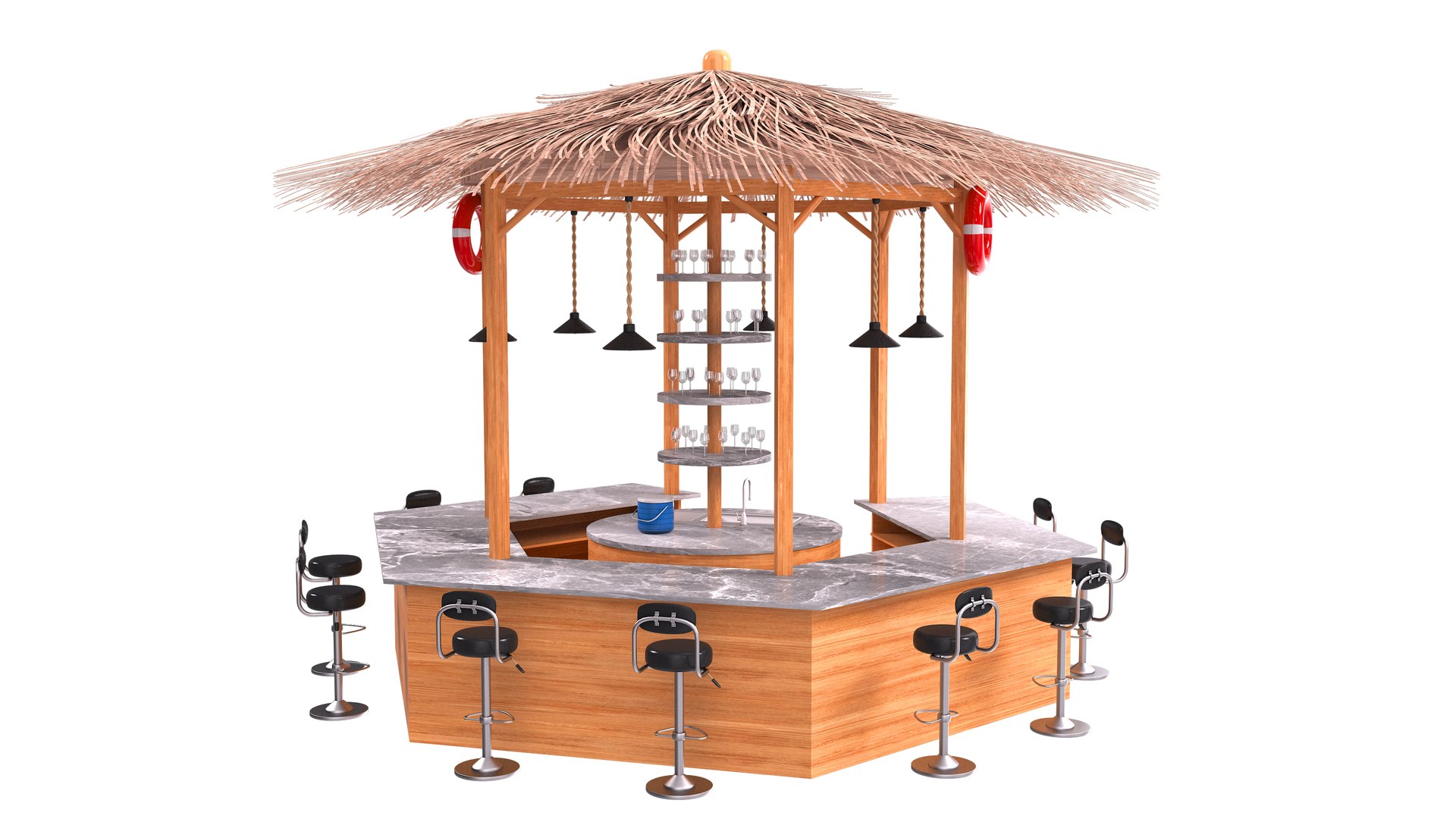 3D Model Tiki Bar - TurboSquid 1838201