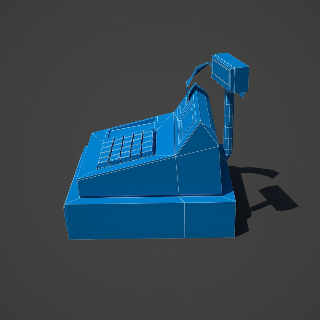 3d Low-poly Cash Register