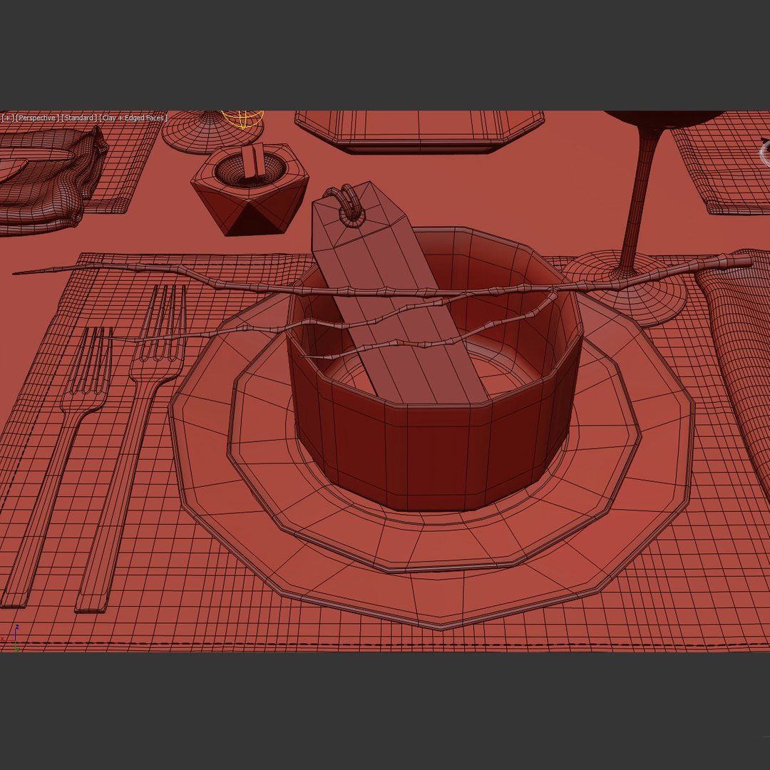 3D table set 5 model - TurboSquid 1368550