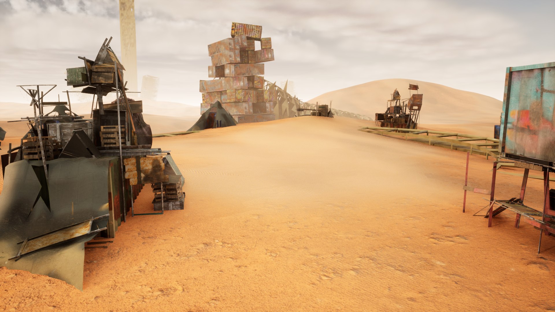 3D Post Apocalyptic Kitbash - UNREAL FBX BLEND Houses Containers Ammo ...