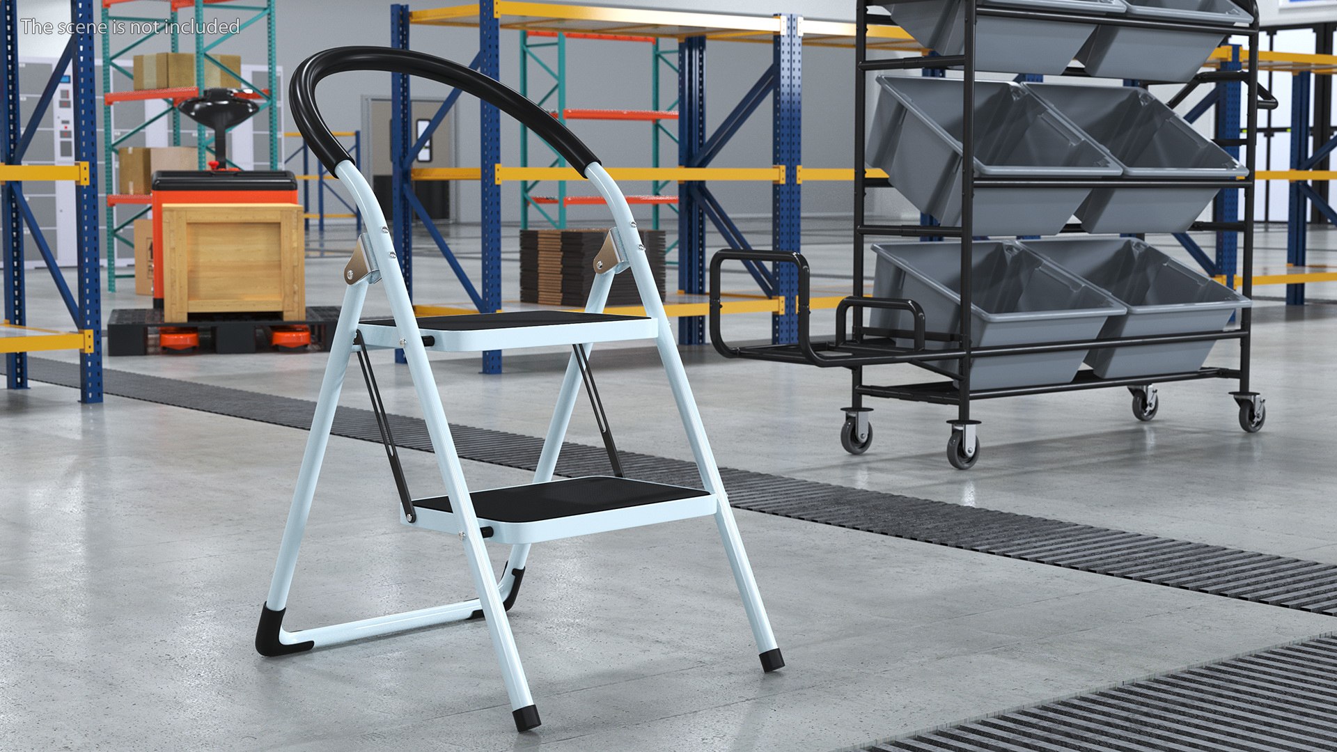 3D 2 Step Ladder Folding Step Stool Rigged - TurboSquid 2146962