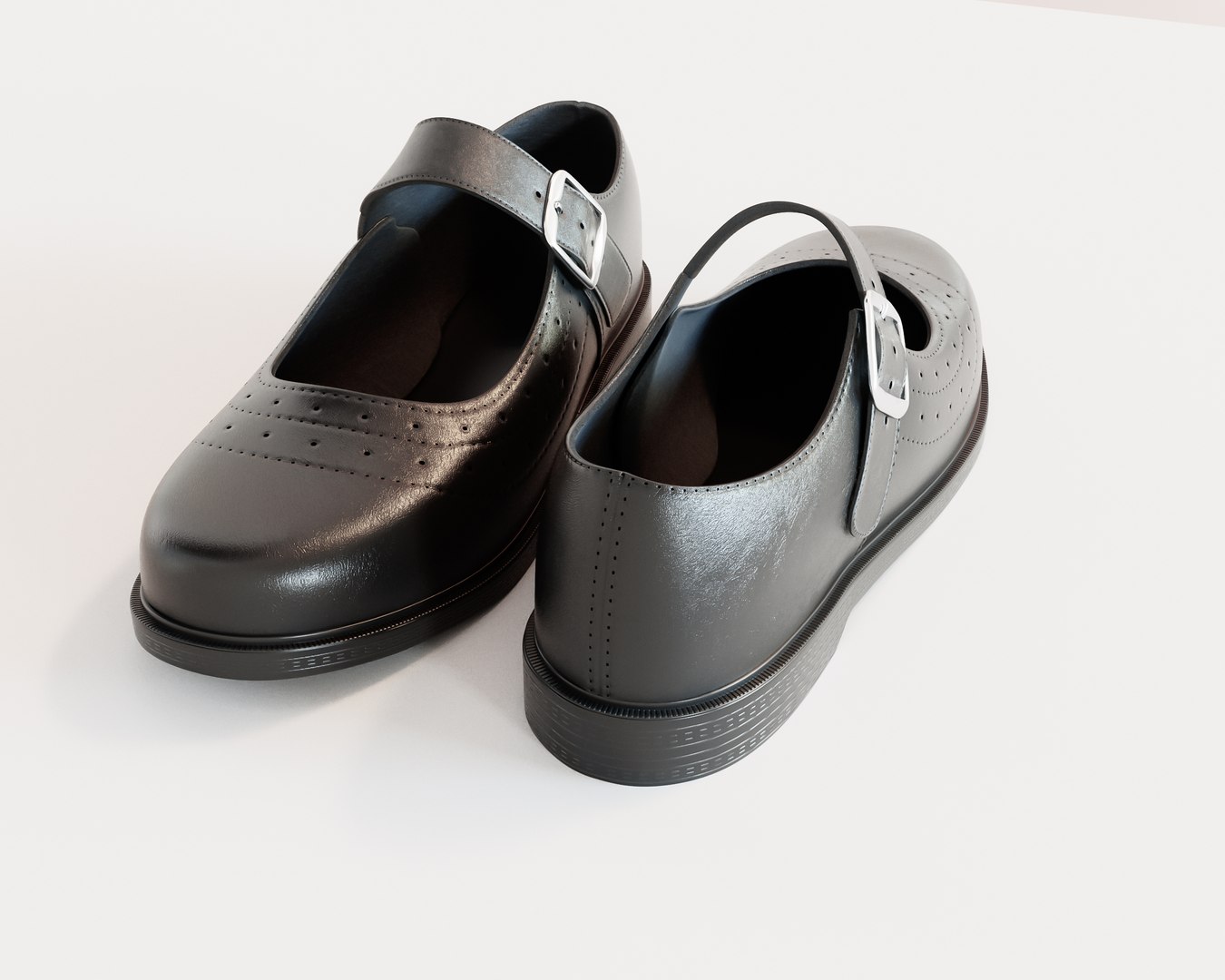 School Shoes Girls 3D Model - TurboSquid 1914669