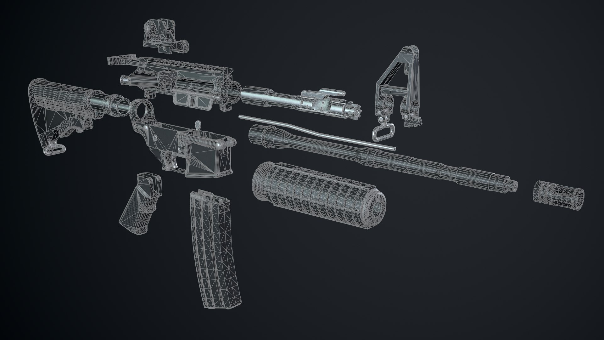 3D Model M4A1 Standard Modular - TurboSquid 1873985