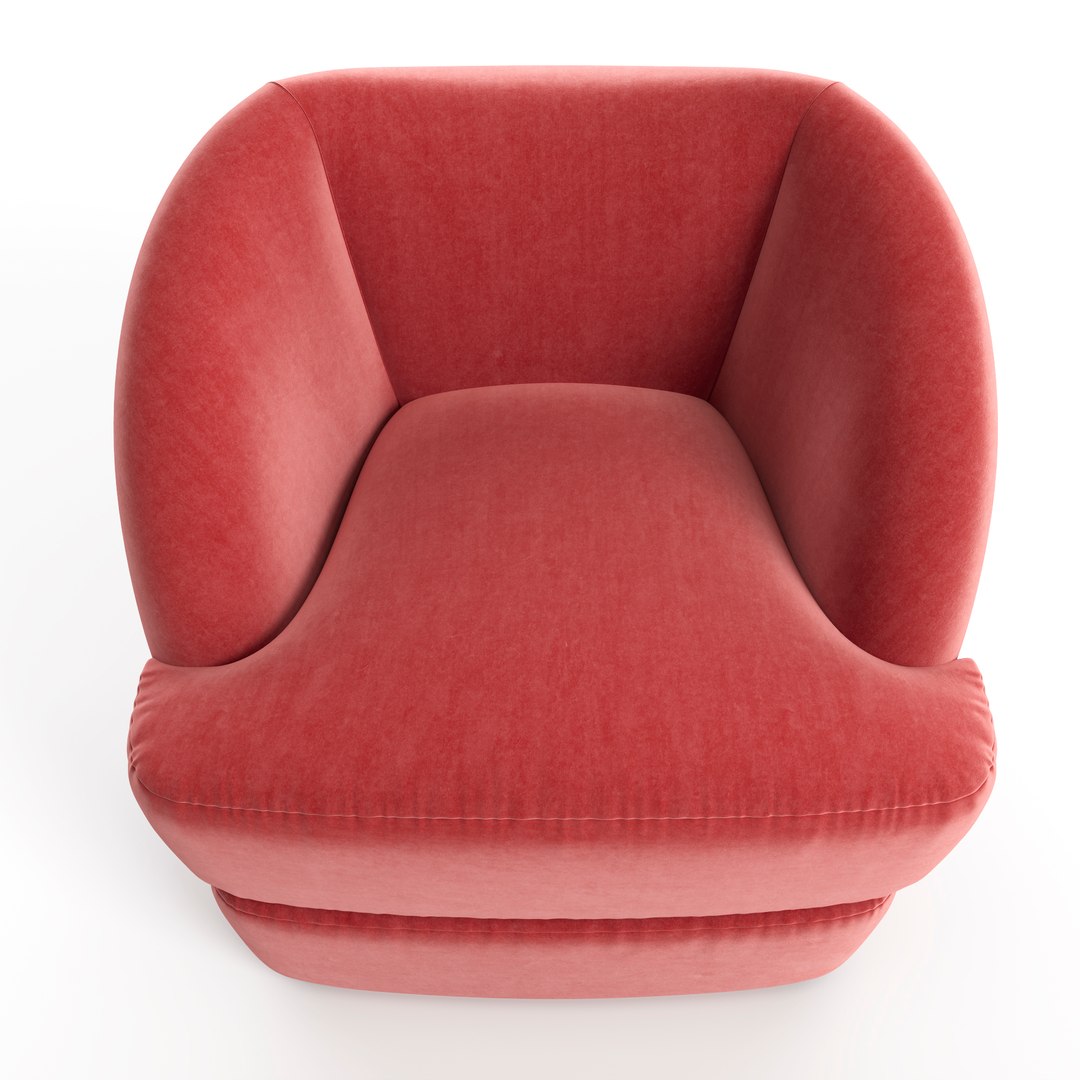 Monti Pink Gloss Armchair 3D - TurboSquid 1907359