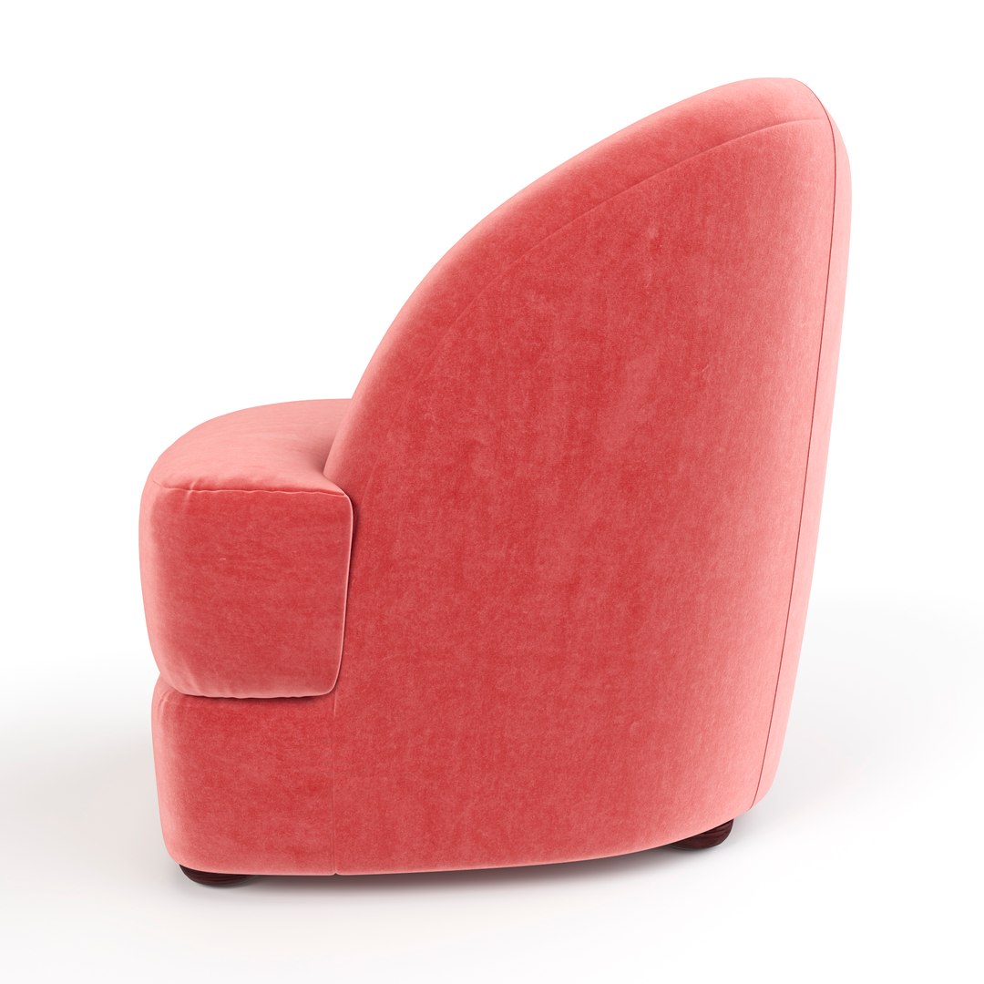 Monti Pink Gloss Armchair 3D - TurboSquid 1907359