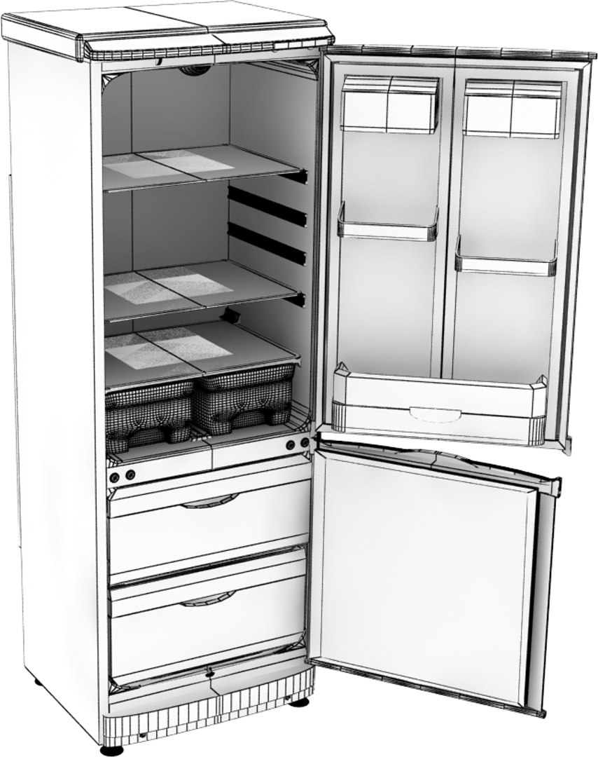 Free 3ds Model Fridge Kitchen
