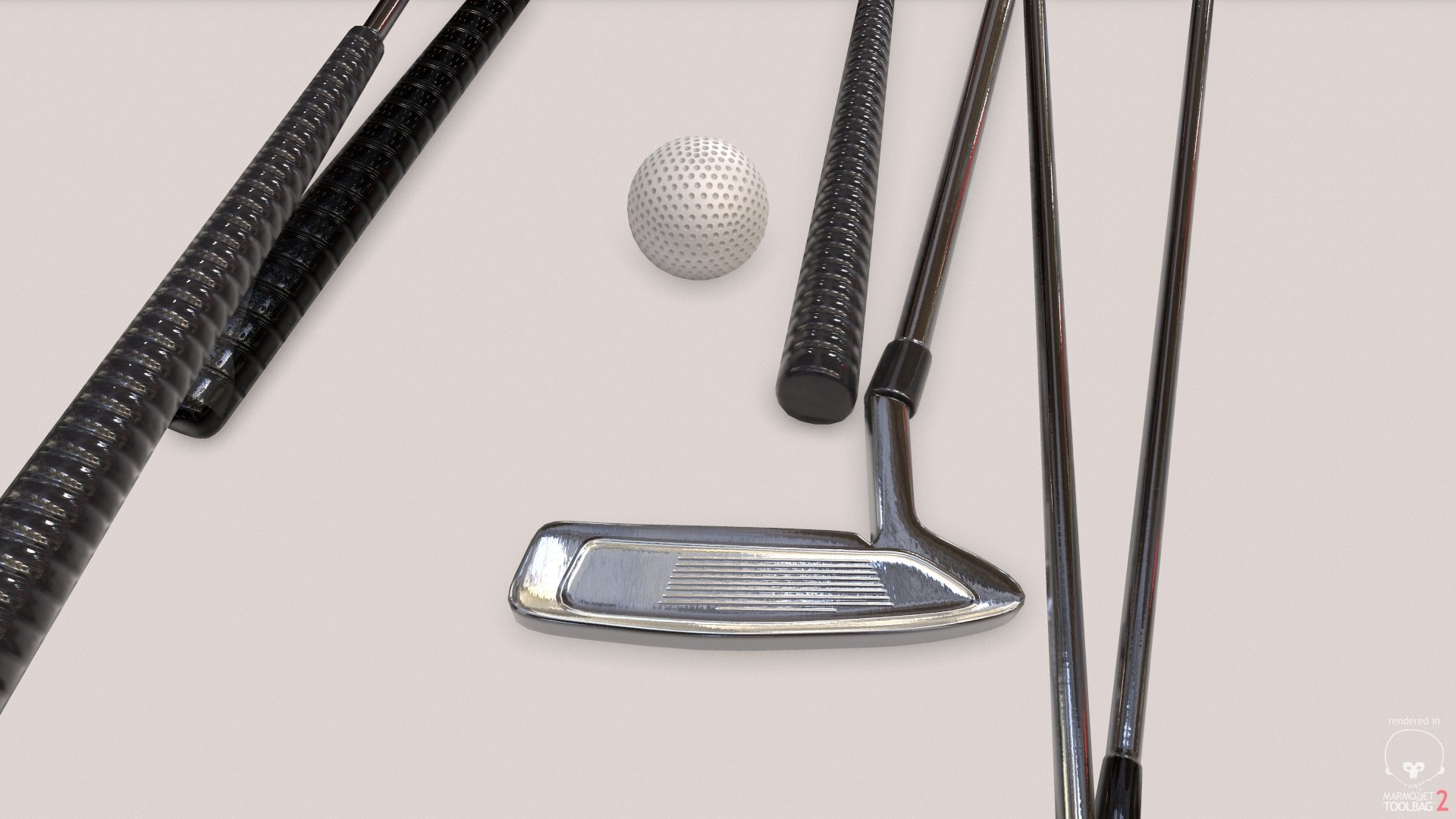 Golf Set 3d Model