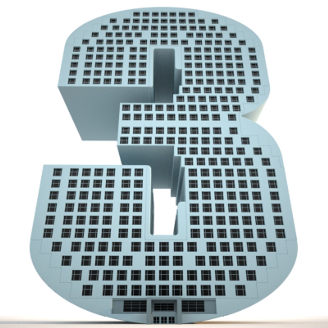 3d Building Shape Number 3
